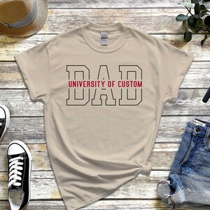 Custom Dad University Shirt, Custom College Tshirt, Dad Gift, Proud Dad ...