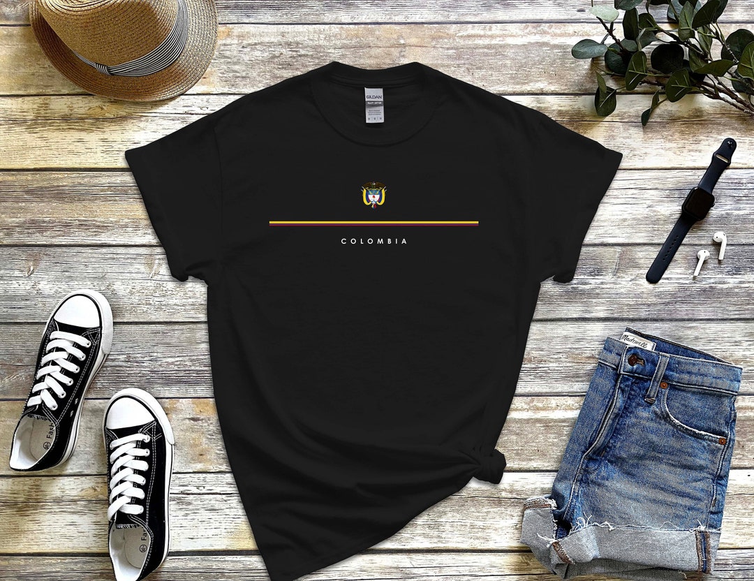 Colombia Shirt, Country Logo With Flag Tshirt, Coat of Arms of Colombia ...