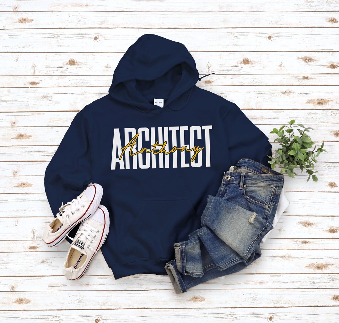 Custom Architect Hoodie, Cozy Personalized Architect Sweatshirt, Real ...