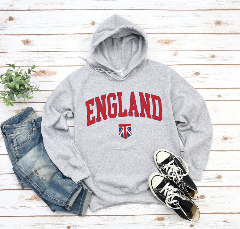 England Hoodie Sweatshirt, Cool Comfort England Sweater, English United ...