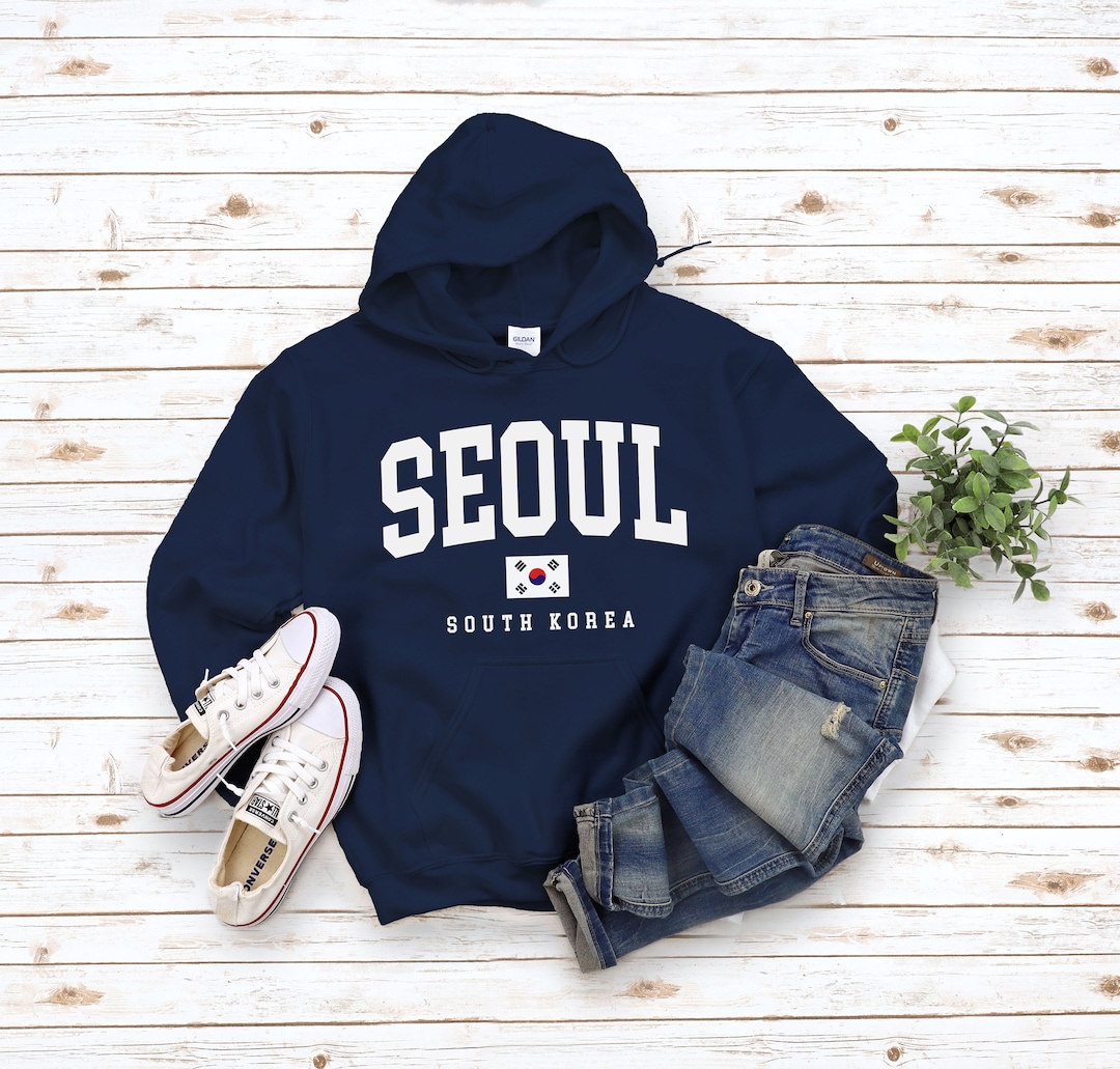 Seoul Hoodie Sweatshirt, Seoul Sweater South Korea Flag, Seoul Crewneck ...