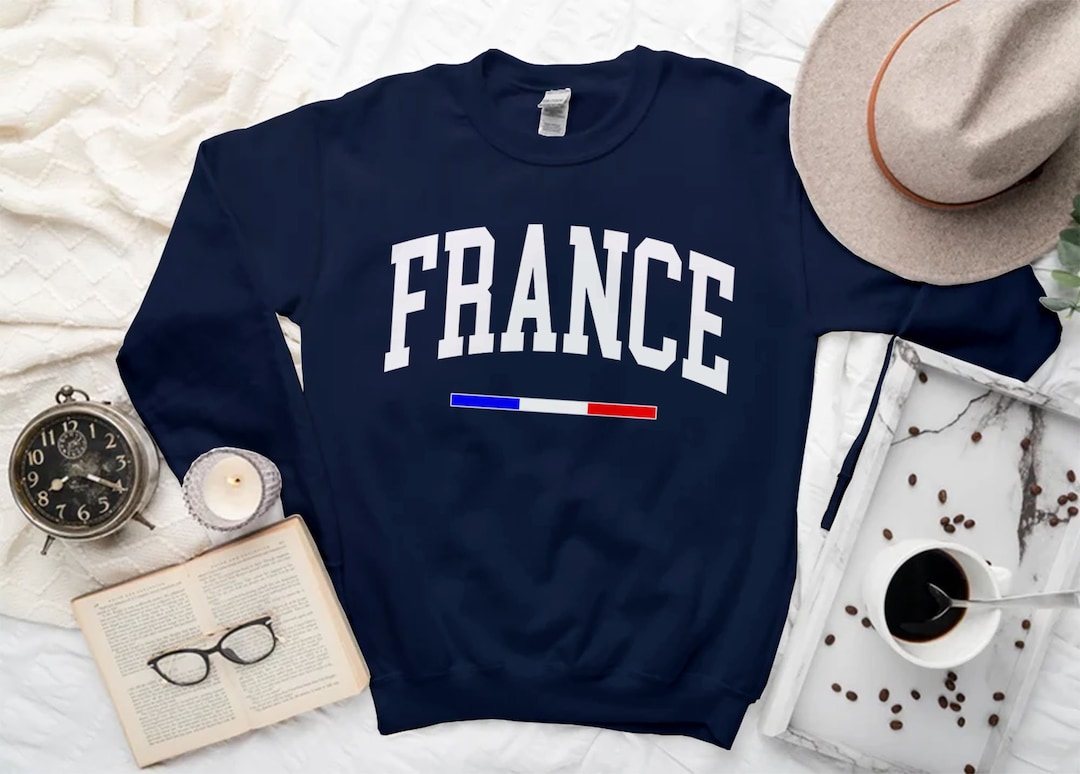 France Sweatshirt, Cool France Sweater, Fashion Art Country France Flag ...