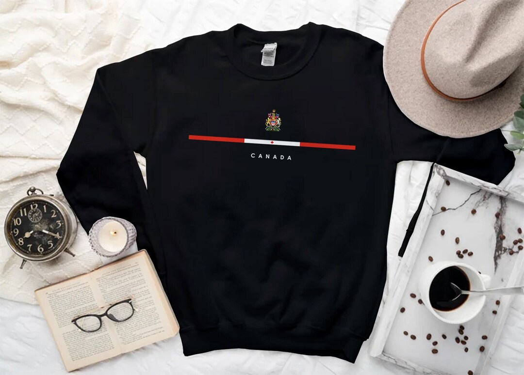 Canada Sweatshirt, Country Logo With Flag Sweater, Coat of Arms of ...