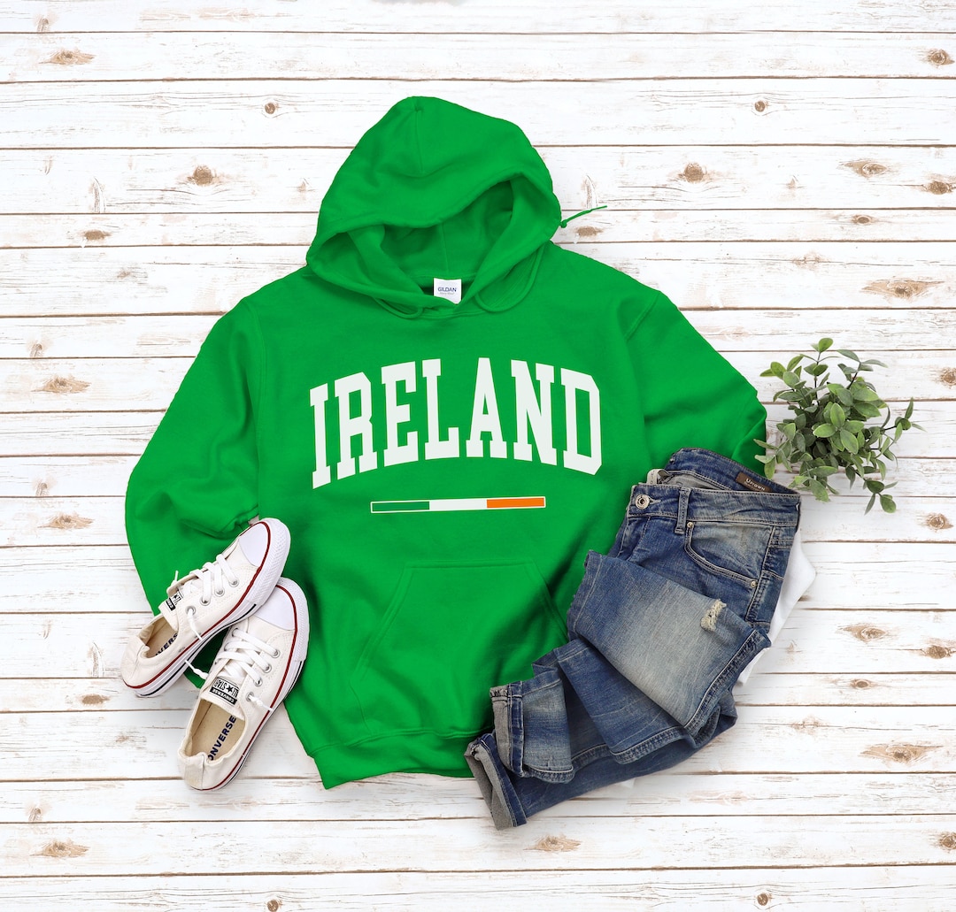 Ireland Hoodie Sweatshirt, Comfort Ireland Sweater, Cool Irish Flag ...