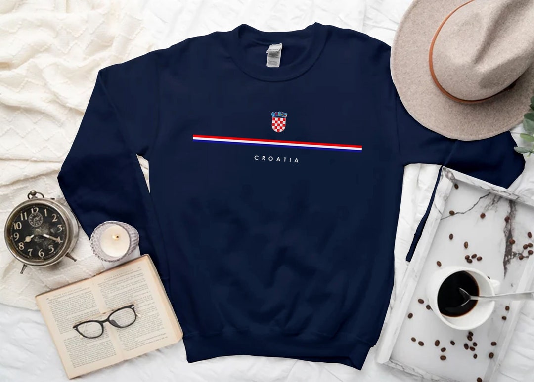 Croatia Sweatshirt, Country Logo With Flag Sweater, Cool Comfort ...