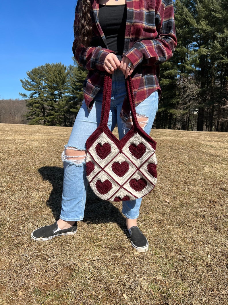 Heart Crochet Bag - Etsy