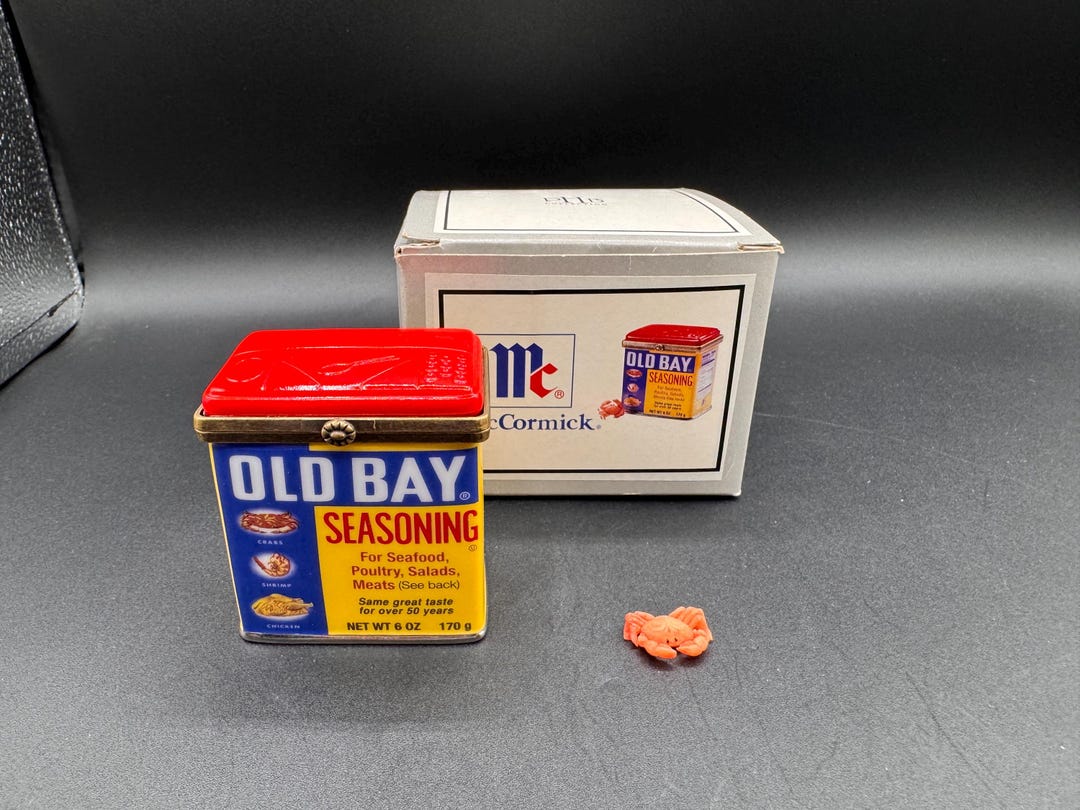 Mccormick Old Bay Seasoning ~crab Trinket~porcelain Box~phb Midwest ...