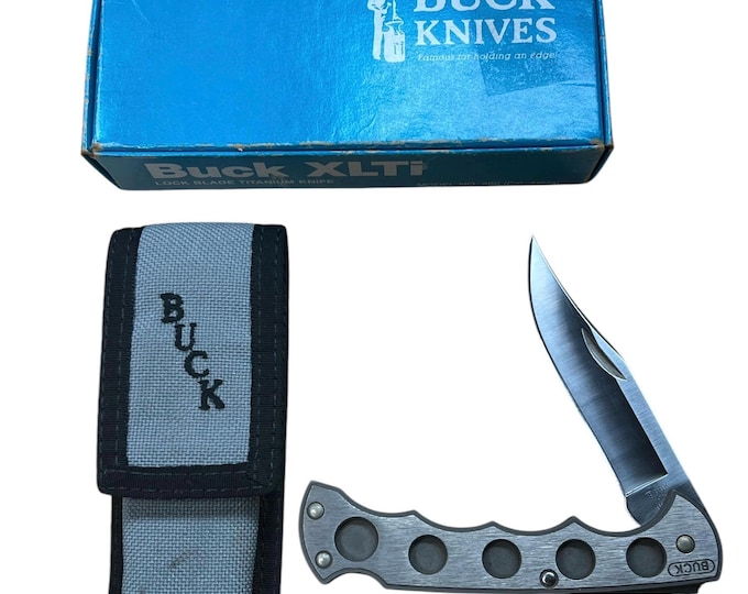 Buck USA Made Model 560 5" Xlti Titanium Lockback Vintage Knife With ...