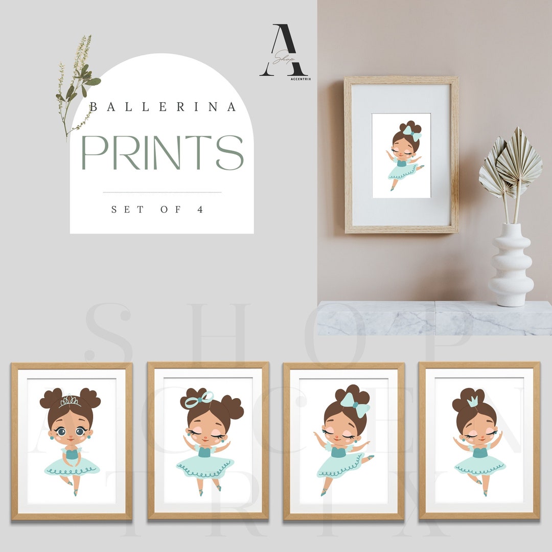 Ballet Girl Prints / Kids Playroom /bedroom Art Set of 4 Printable's ...