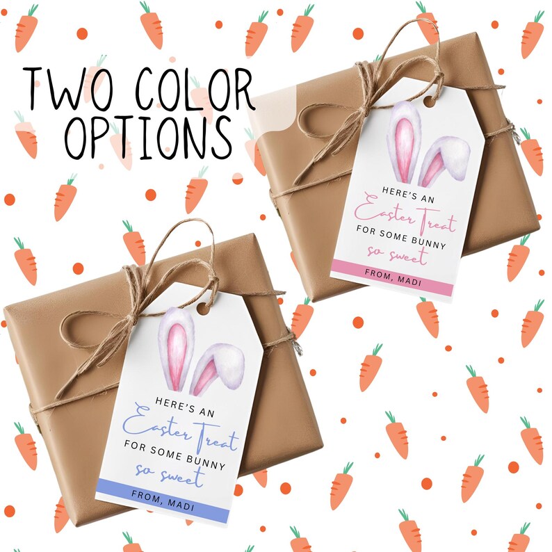 Simple Easter Gift Tags – Printable PDF & Editable Canva Template ...