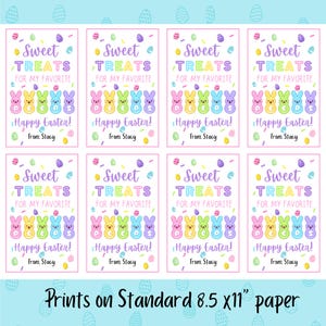 Customizable Easter Gift Tags – "sweet Treats for My Favorite Peeps ...