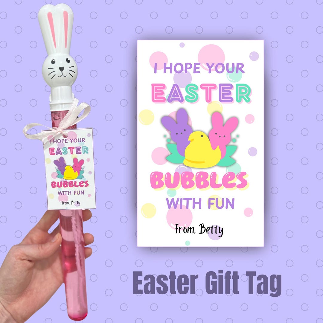 Easter Gift Tags Printable, Easter Bunny Gift Tags Editable Template ...