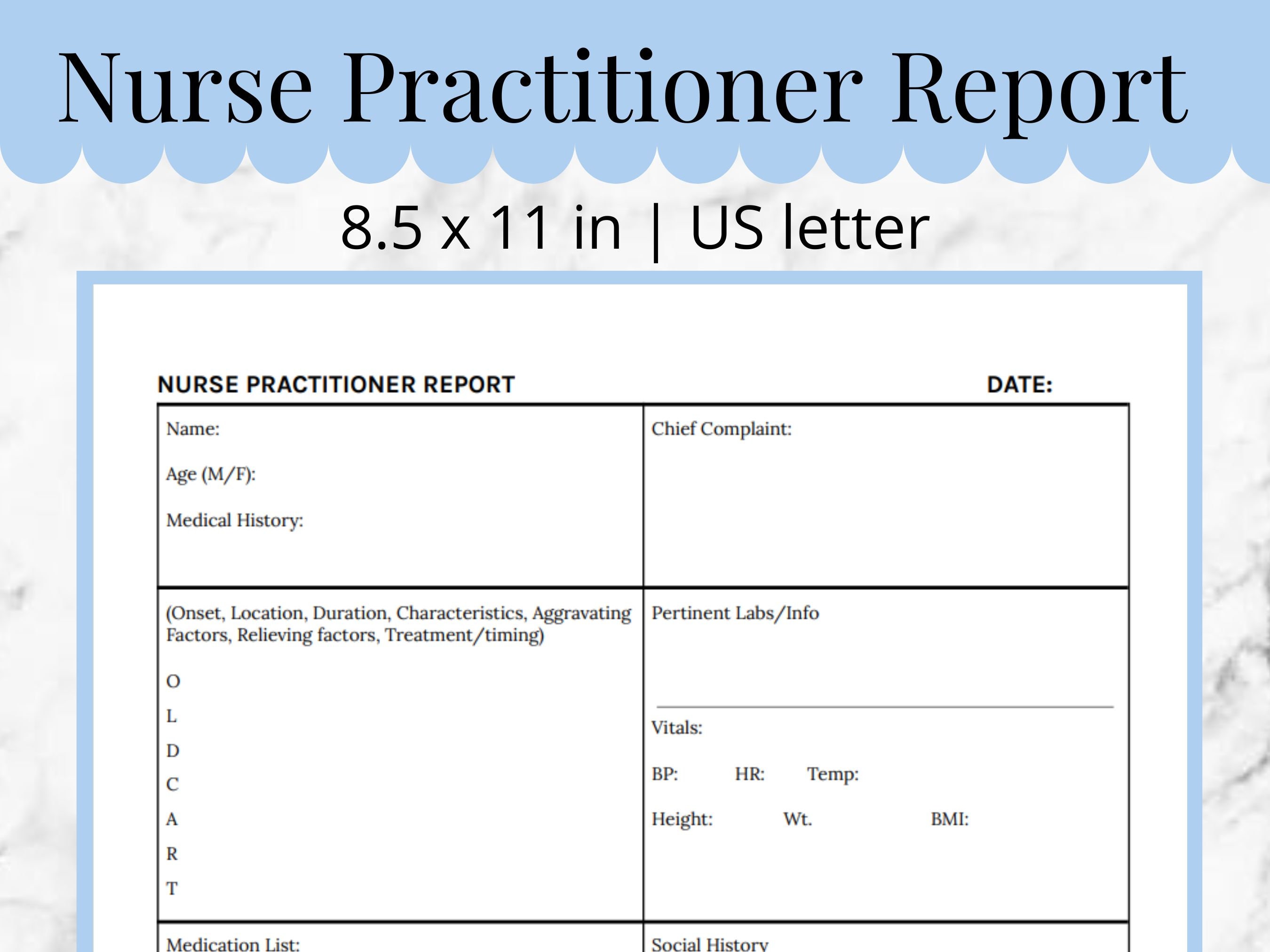 The BEST Nurse Practitioner Report Sheet (FNP/NP Report Sheet) - Etsy
