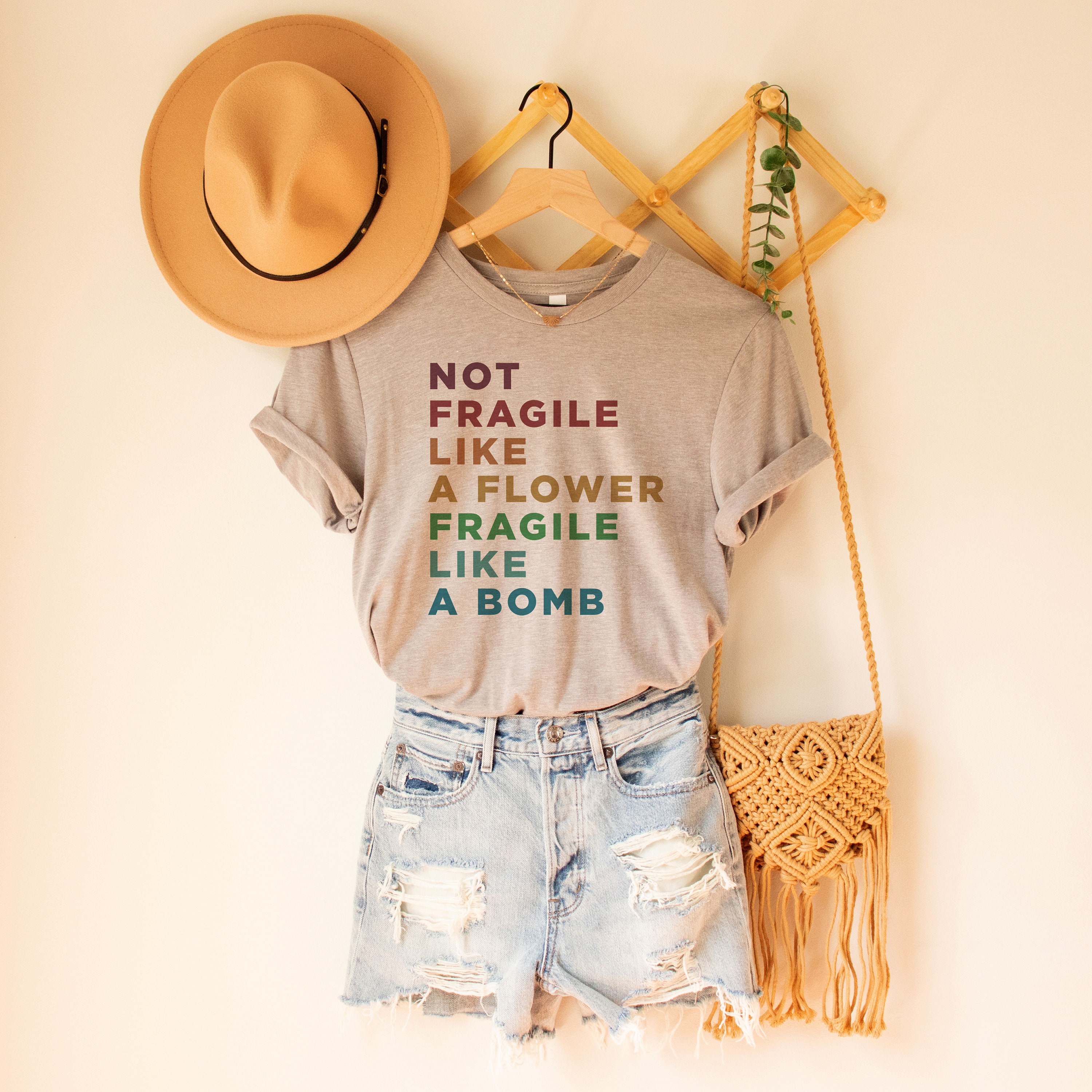 Not Fragile Like a Flower, Fragile Like a Bomb Shirt, Feminist T-shirt ...