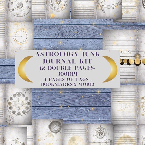 Printable Astrology Junk Journal Kitcelestial | Etsy