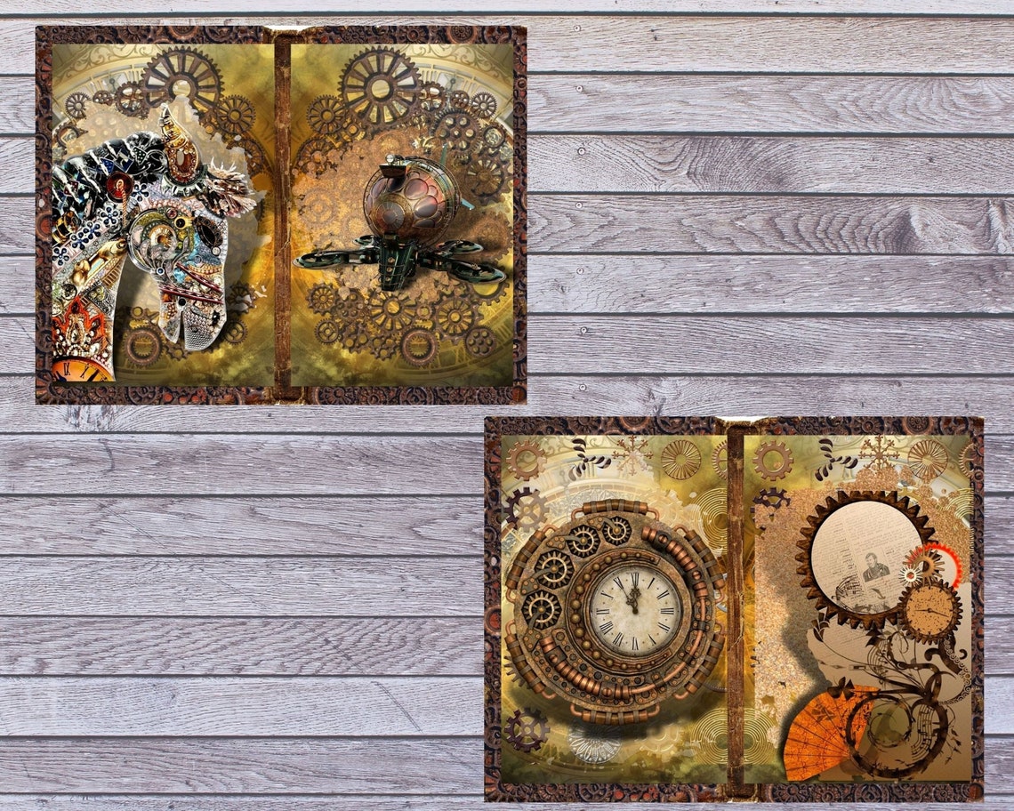 Printable Steampunk Junk Journal Kit Digital Download for - Etsy