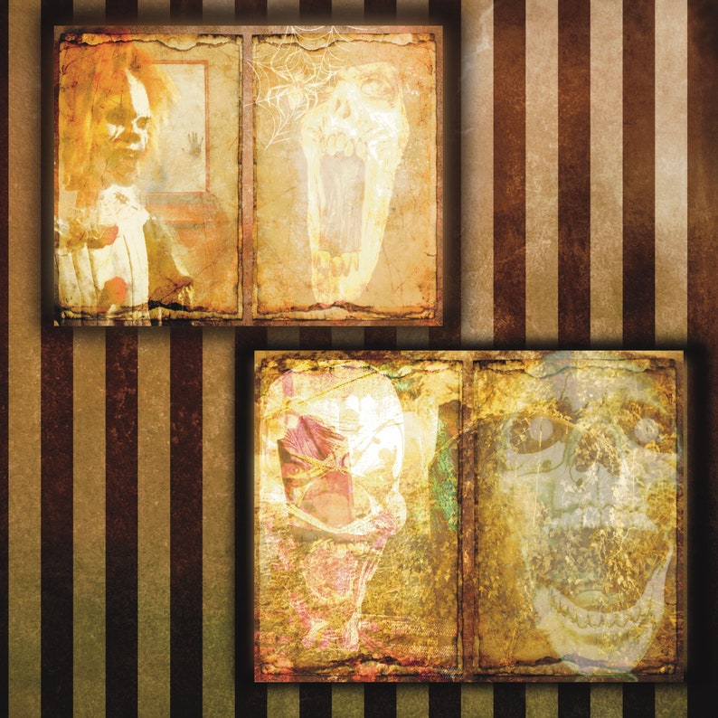 Printable Creepy Junk Journal Kit Halloween Journal Creepy - Etsy