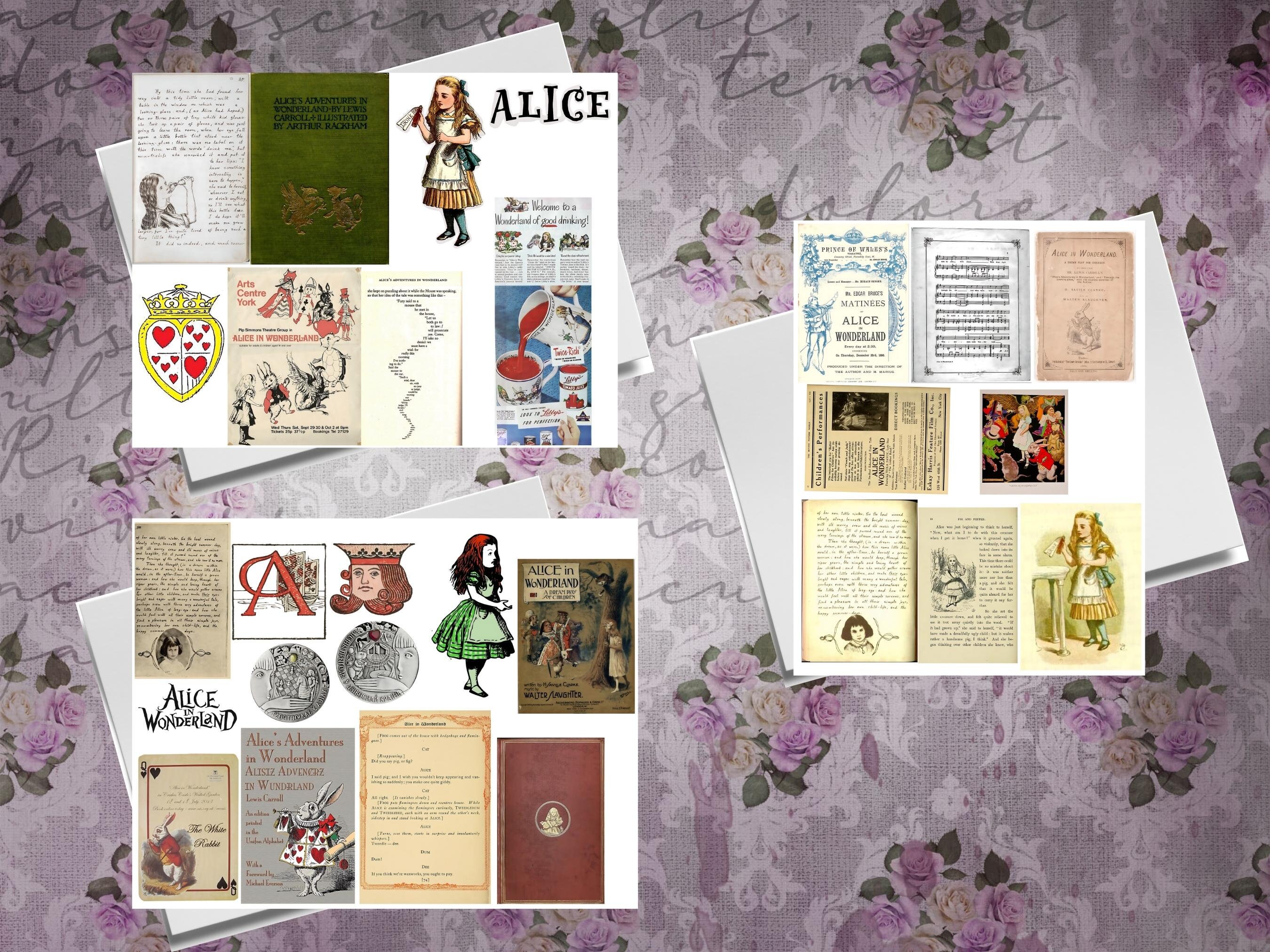 Alice in Wonderland Collage Sheet Pack Vintage Alice in - Etsy Canada