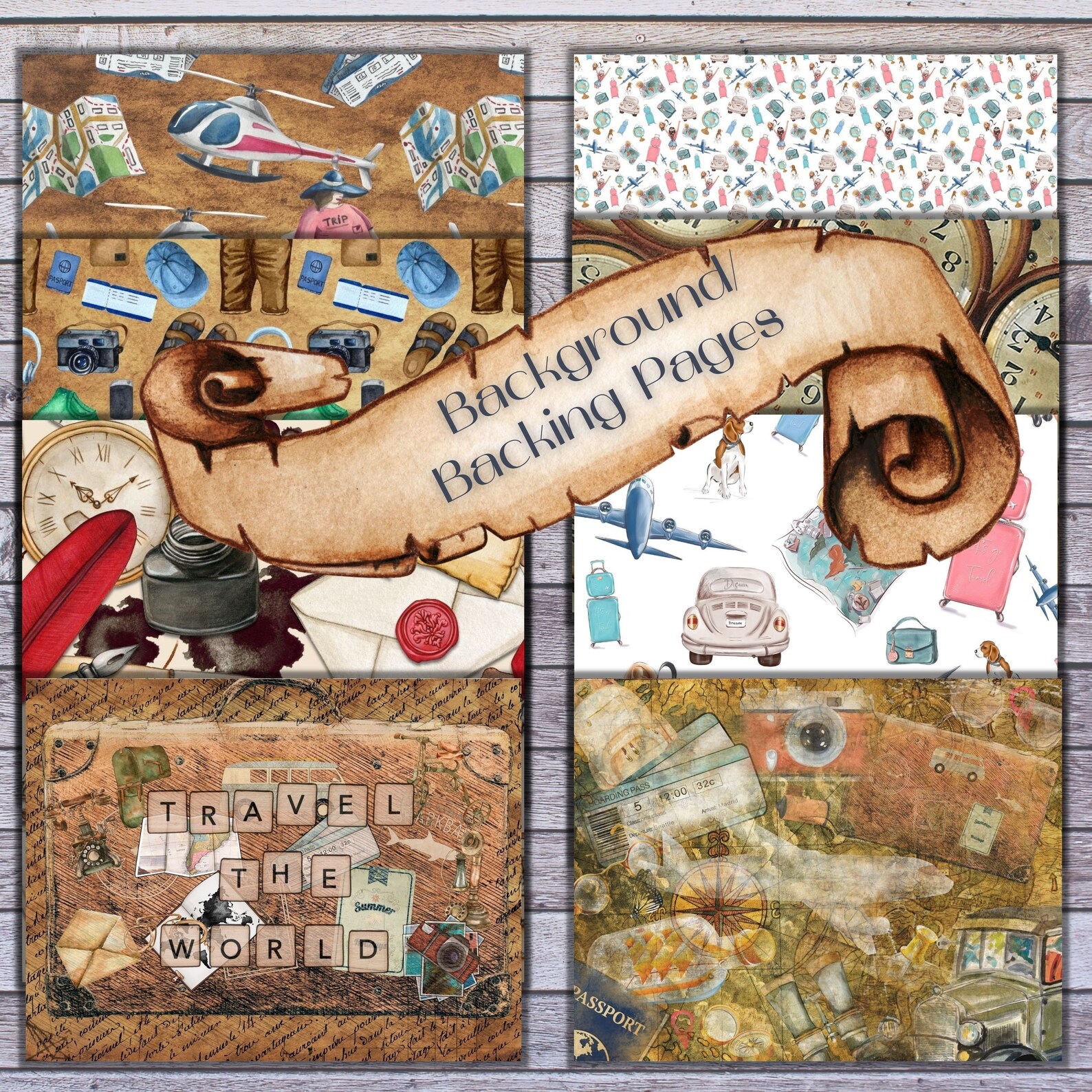 printable-travel-junk-journal-kit-freebies-junk-journal-etsy