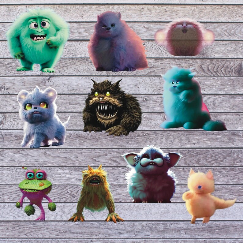 Clipart Bundle Fluffy Monsters Clipart Halloween Clipart - Etsy