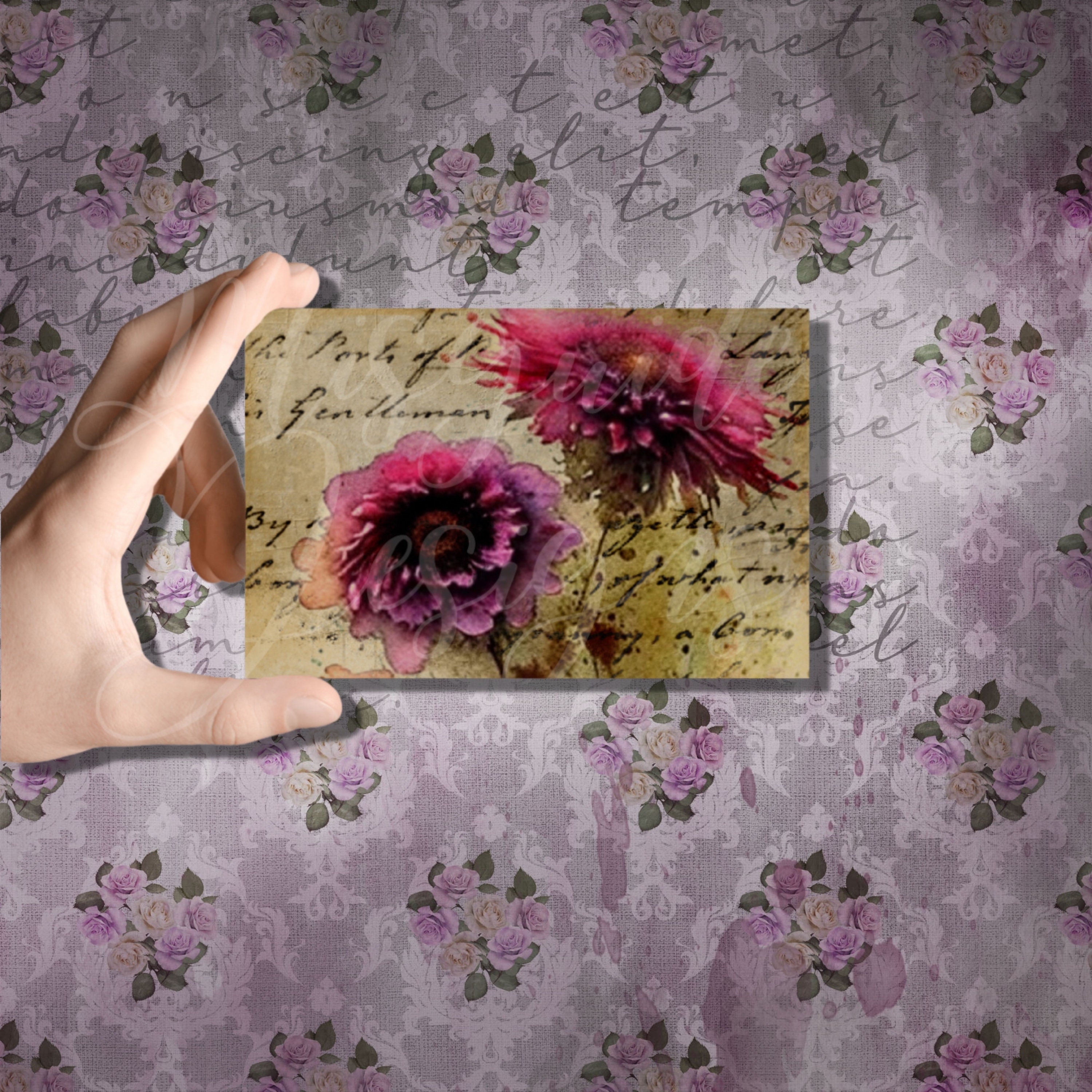 Vintage Watercolor Floral Postcards Vintage Ephemera - Etsy