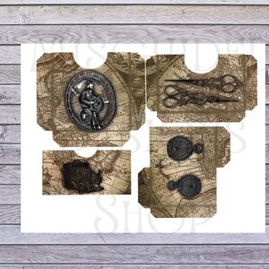 Printable Steampunk Journal Ephemera Pack Vintage Steampunk Printable ...