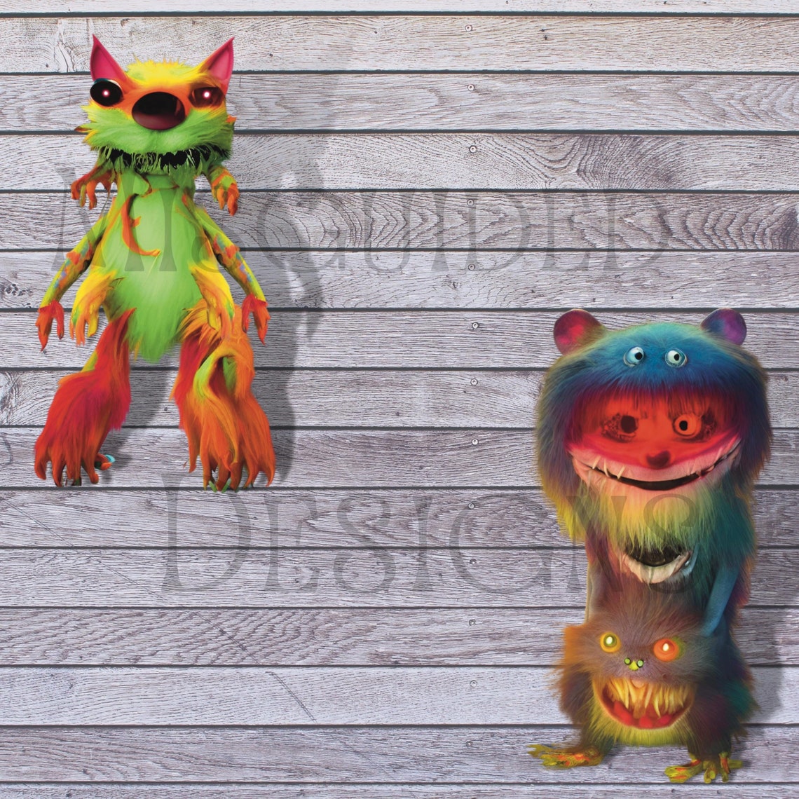 Cute Monster Clipart Set, Party & Halloween Graphics (digital Download ...