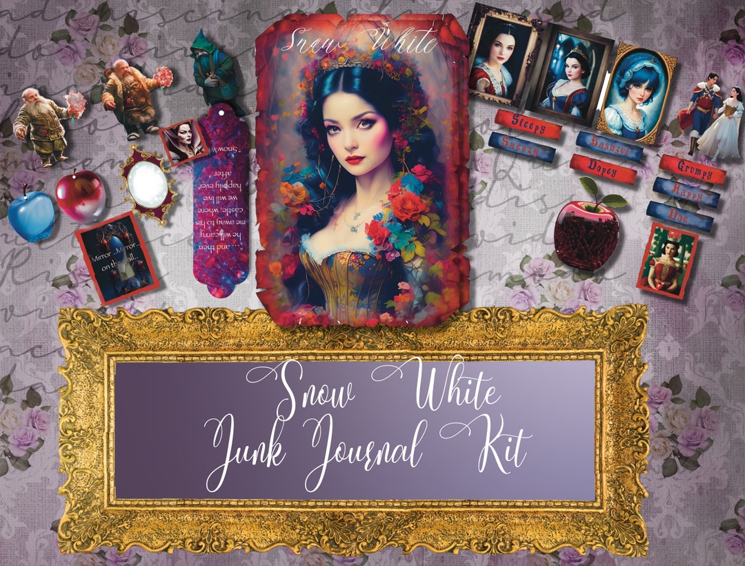 Snow White Junk Journal Kit: Printable Fantasy Scrapbook (digital ...