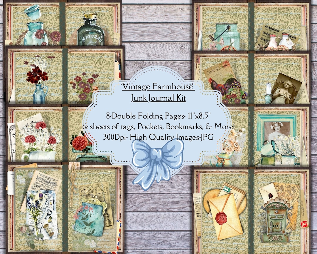 Digital Junk Journal Kit Printable, Junk Journal Digital Kit, Junk ...