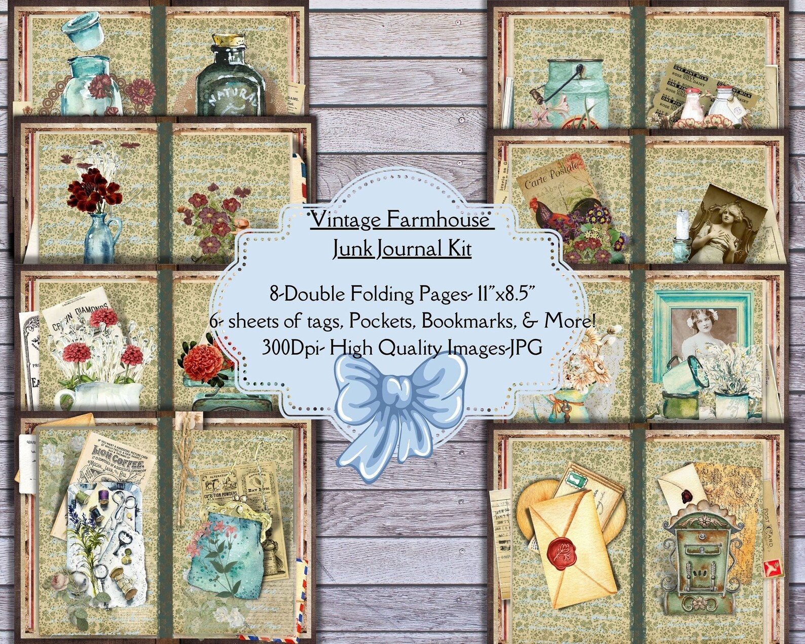 Digital Junk Journal Kit Printable Junk Journal Digital Kit - Etsy Canada