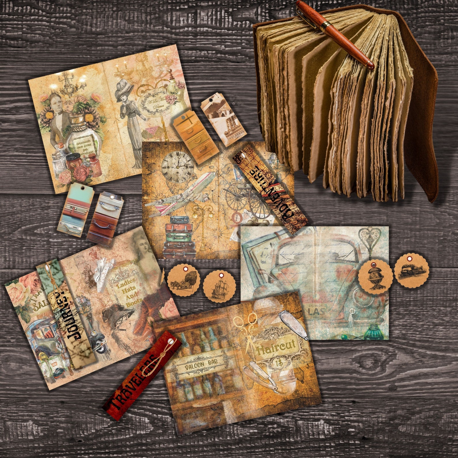 Printable Travel Junk Journal Kit Freebies Junk Journal - Etsy