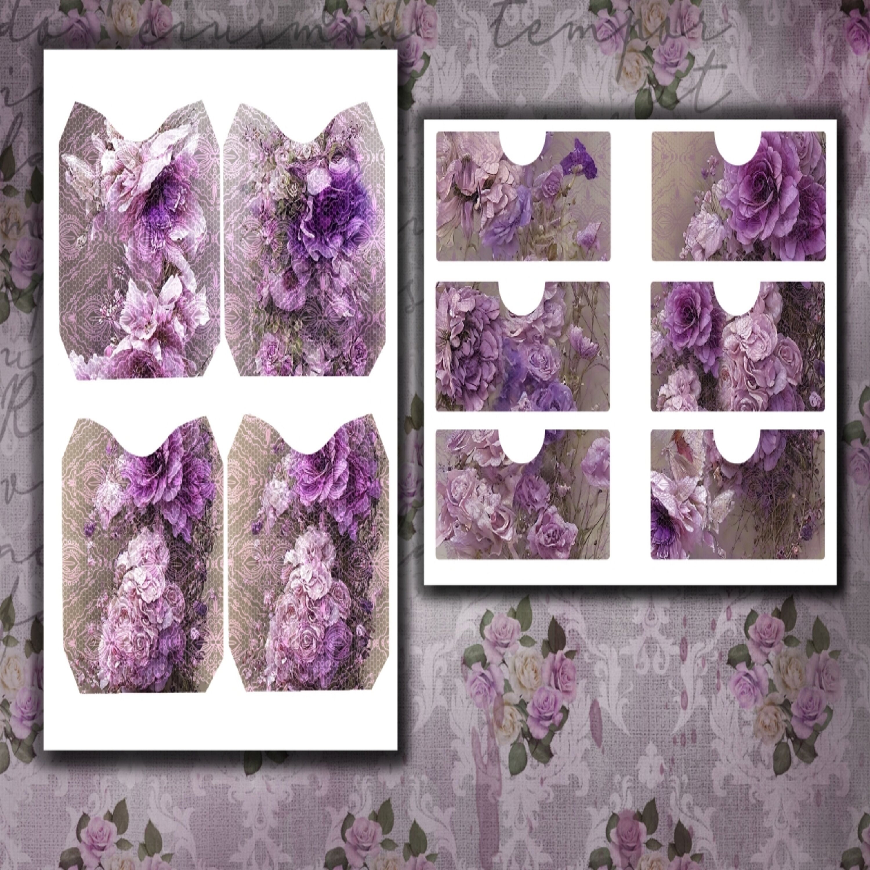 Printable Purple Junk Journal Kit Digital Download Printable - Etsy