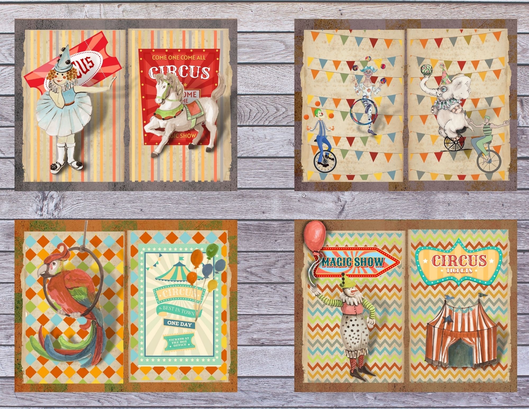 Vintage Circus Junk Journal Kit Printable Digital Download - Etsy
