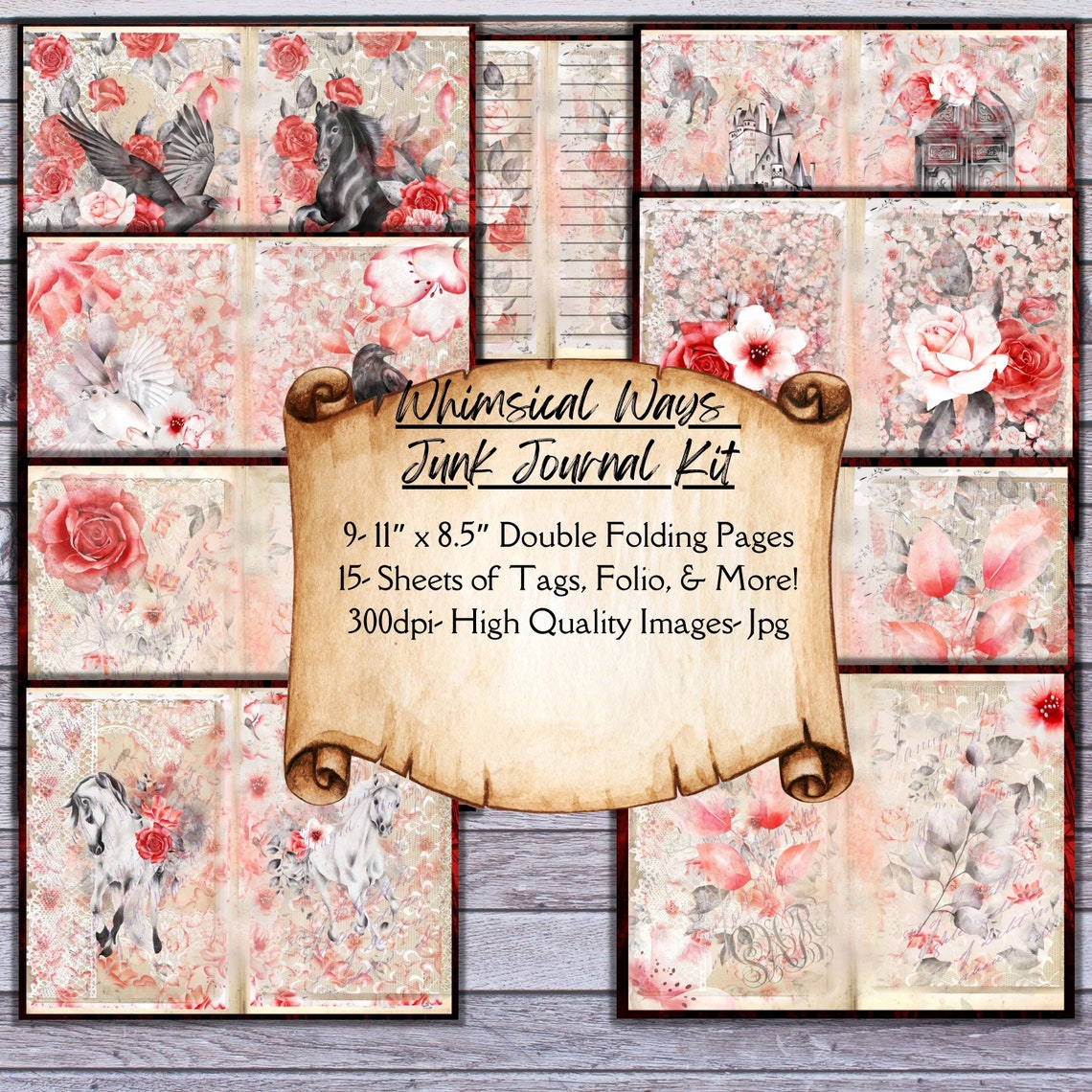 Printable Junk Journal Kit Instant Download Digital - Etsy