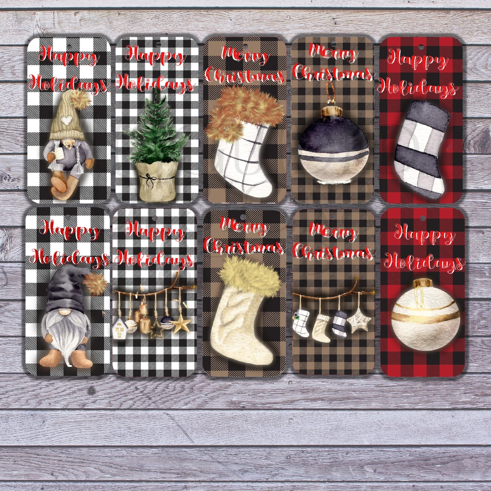Printable Buffalo Plaid Gift Tags Hang Tagschristmas Gift - Etsy