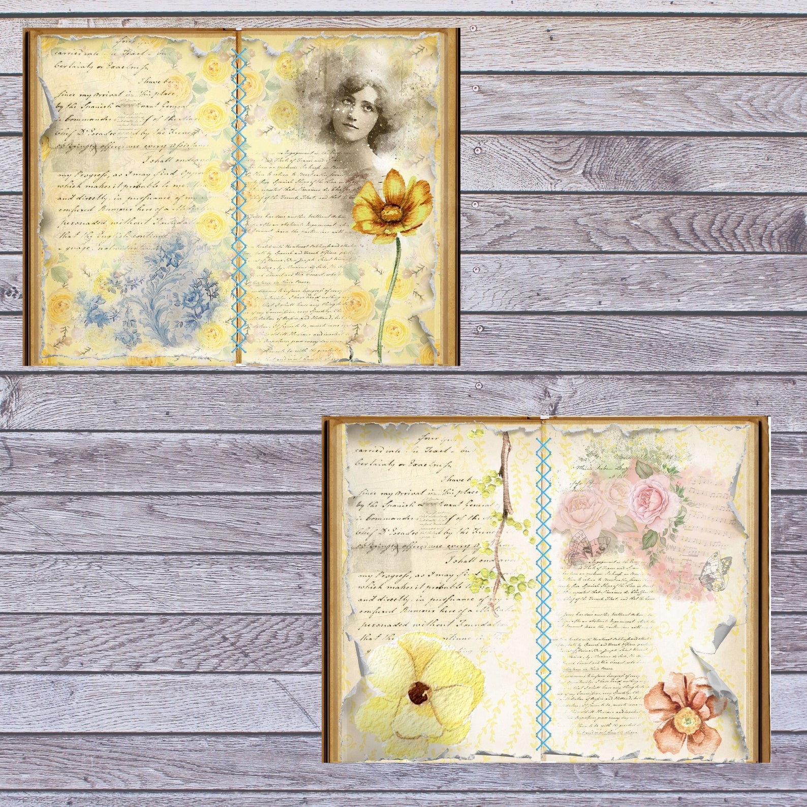 Vintage Junk Journal Kitdigital Download junk Journal Kit - Etsy