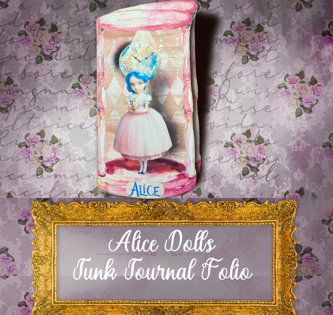 Alice in Wonderland Junk Journal Folio Featuring Dolls - Printable ...