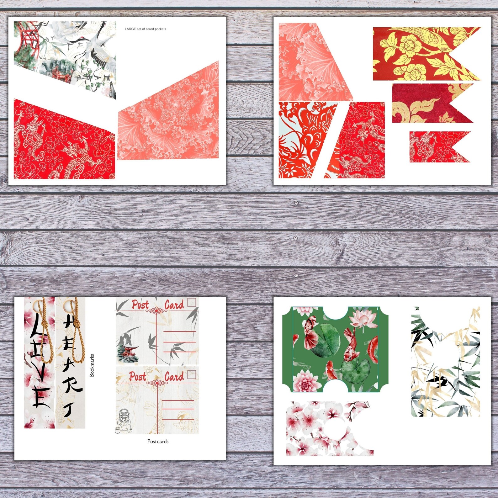 Printable Asian Junk Journal Kit Journaling Supplies - Etsy