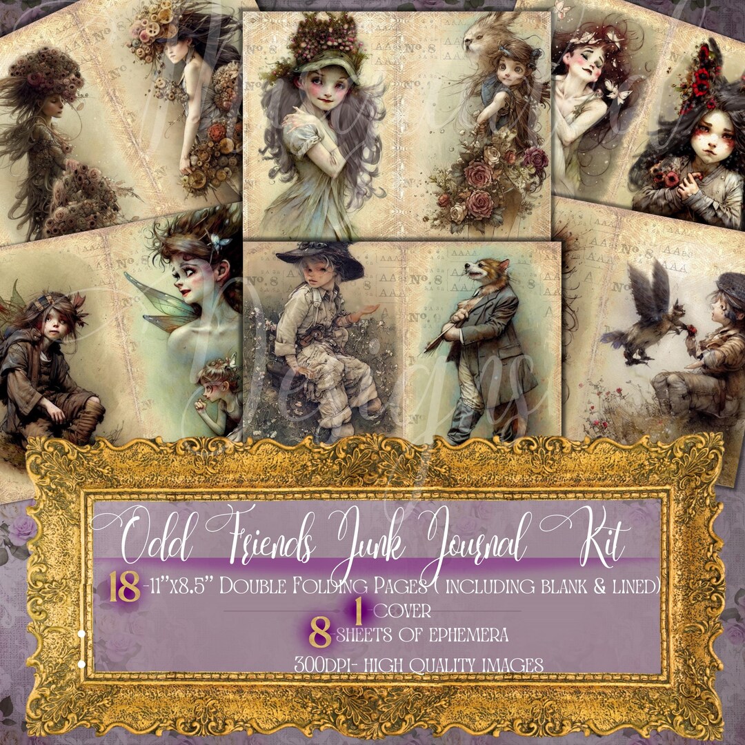 Junk Journal Kit, Digital Journal Kit, Printable Journal, Digital Kit ...