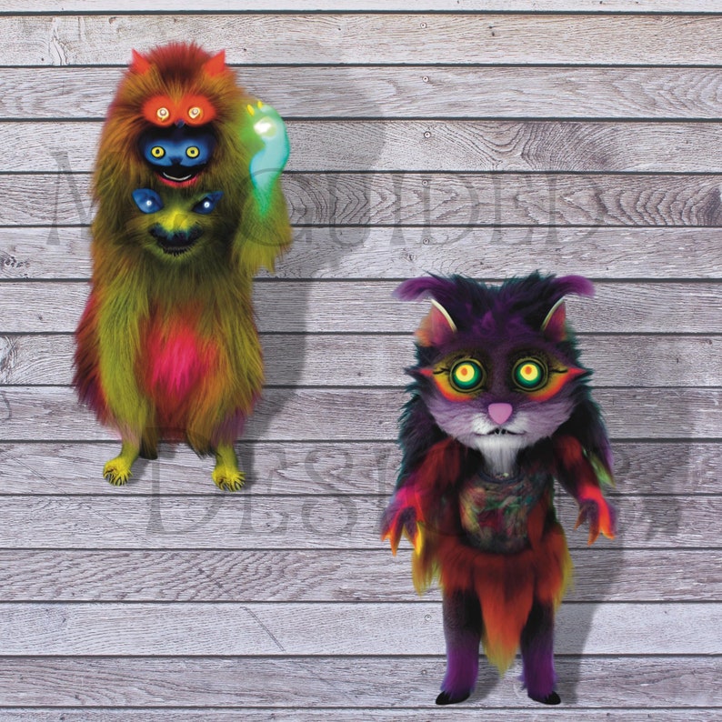Cute Monster Clipart Set, Party & Halloween Graphics (digital Download ...