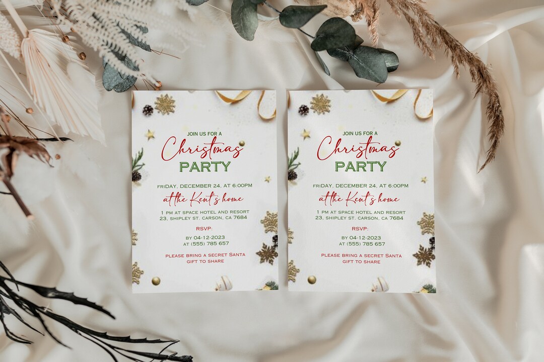 Editable Christmas Party Invitation Christmas Party Printable - Etsy Canada
