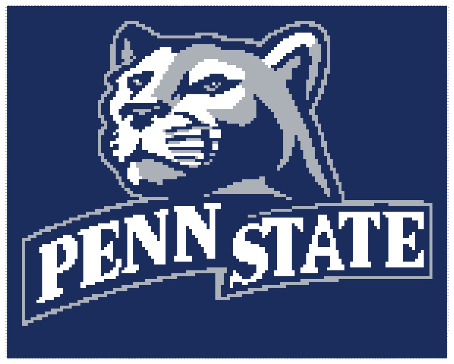 Penn State University Crochet Blanket Pattern (c2c Including Written ...