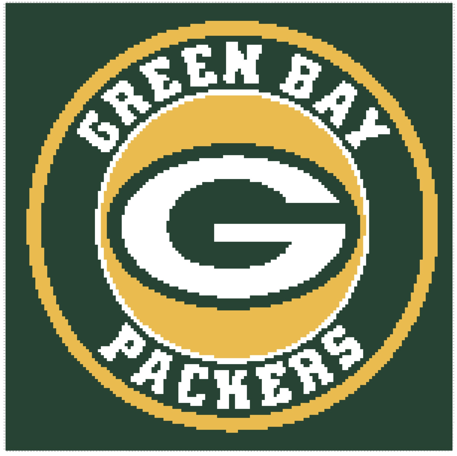Green Bay Packers Crochet Blanket Pattern (c2c Including Written ...