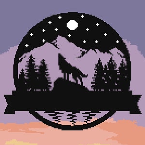 Scenic Sunset Wolf Mountain Range Blanket Pattern 2c Including Written ...