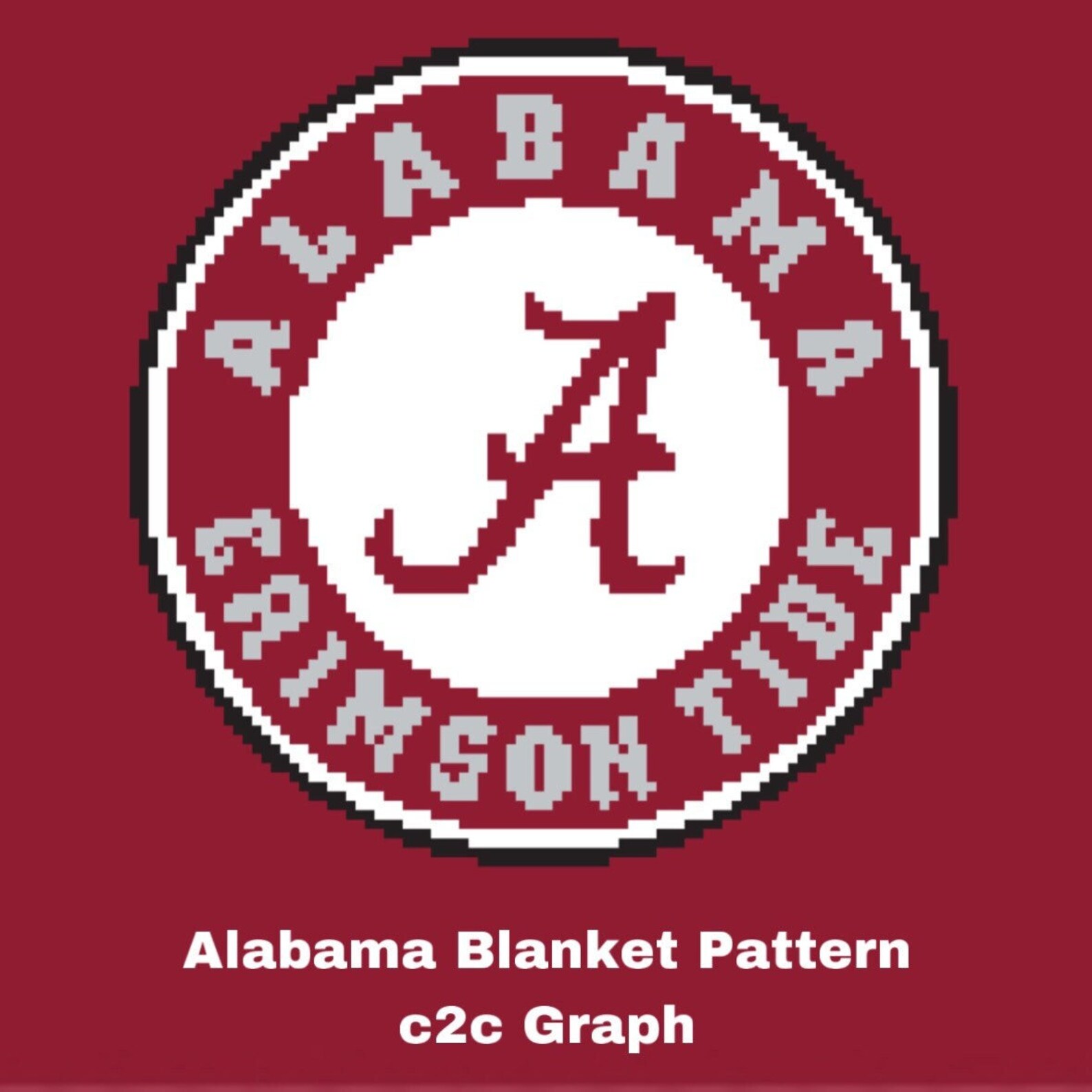 Alabama Crochet Blanket Pattern c2c Including Written Instructions - Etsy