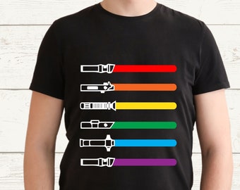 Lightsaber Pride Shirt - Etsy