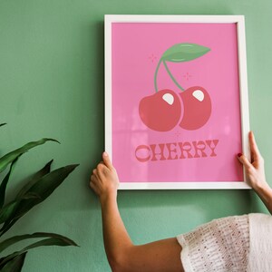 Cherry Retro Quote Digital Prints Wall Art, 70s Wall Art, Digital ...