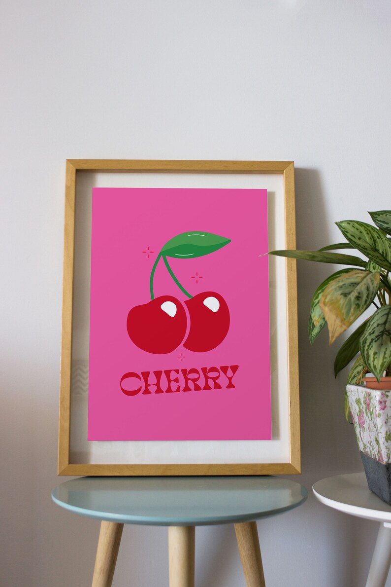 Cherry Retro Quote Digital Prints Wall Art 70s Wall Art - Etsy