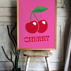 Cherry Retro Quote Digital Prints Wall Art, 70s Wall Art, Digital ...