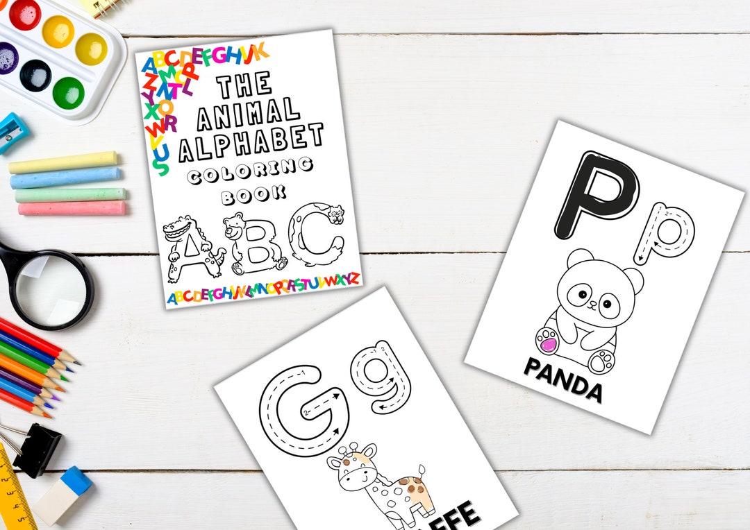 The Animal Alphabet- A Children's Coloring Activity. - Etsy